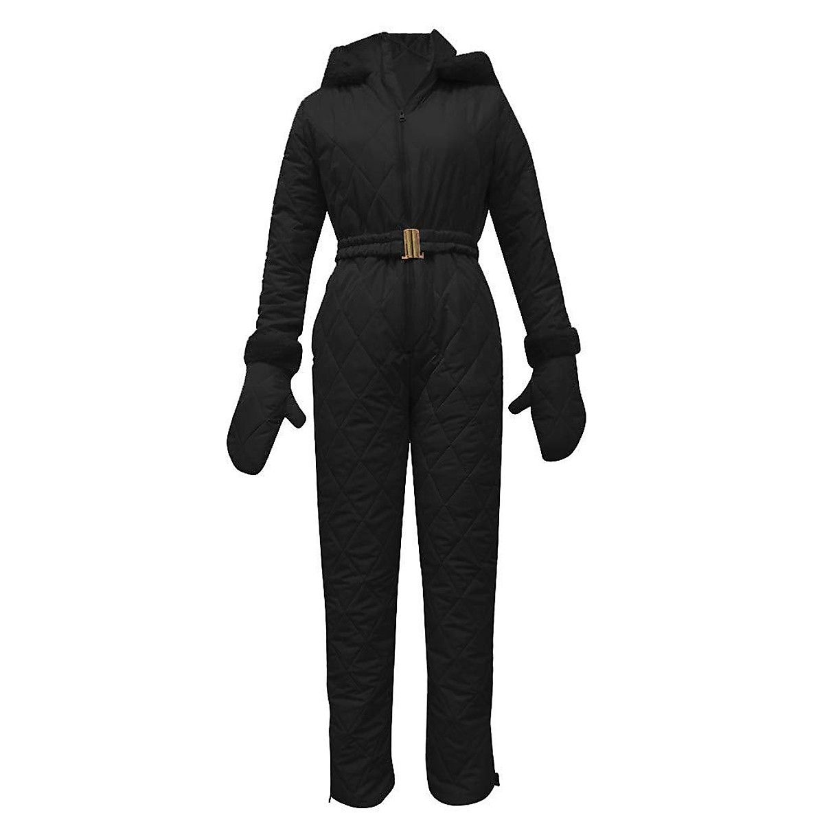 Plus Size One Piece Ski Suits For Women Warm Windproof Ski Jumpsuit Snowsuit With Elastic Waistband Winter Sports Suits…