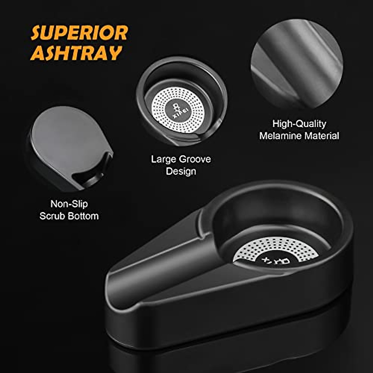 TISFA Cigar Ashtray Lightweight and Portable Indoor Outdoor Cigarette Ash Tray