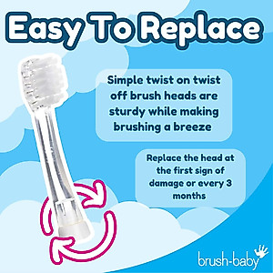 Brush-Baby BabySonic Replacement Heads (18-36 Month (Pack of 4))