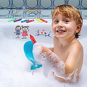18 Pieces Bath Crayons Bathtub Crayons Washable Easy Clean Bathtime Crayons Colorful Bathtub Markers Toys Shower Crayons Bath Paint for Toddlers Kids
