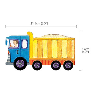 DECOWALL DW-1405 The Transports Kids Wall Stickers Wall Decals Peel and Stick Removable Wall Stickers for Kids Nursery Bedroom Living Room d?cor