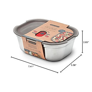 BLACK + BLUM Microwavable Stainless Steel Lunch Box | Multi-Function, Vacuum Sealed Container for Healthy Food | Portable and Stackable Food Storage for Office and Outdoor | 30 oz / 900ml