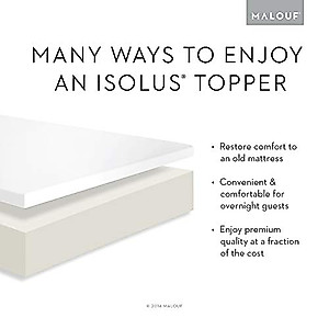 ISOLUS Ventilated Gel Memory Foam Mattress Topper, Queen