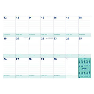 Amy Knapp's Big Grid Family Organizer Wall Calendar: 17-Month Giant Fridge Calendar for Mom with 225+ Stickers (Hanging Family Plan Calendar, Aug 2020 - Dec 2021)