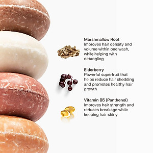 The Earthling Co. Shampoo Bar - Promote Hair Growth, Strengthen & Volumize All Hair Types - Paraben & Sulfate Free formula with Natural, Vegan Ingredients for Dry Hair (Simple Fresh, 3 oz)