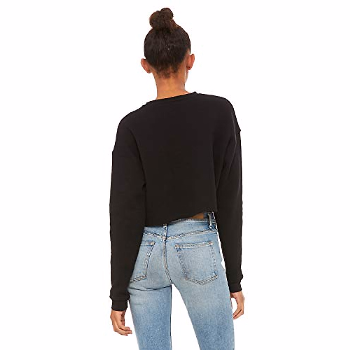 Bella + Canvas Ladies' Cropped Fleece Crew M BLACK