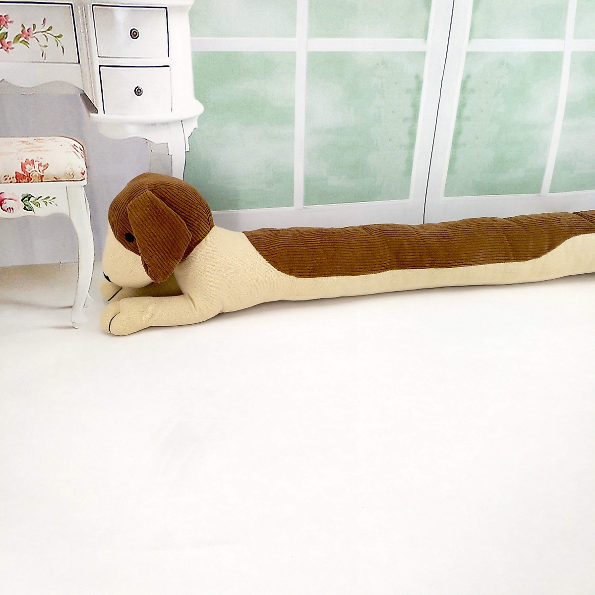 Fabric Under Door Draft Stopper Weather Stripping Sound Proof Bottom Seal Heavy Duty Reduce Noice Window Draft Stopper Decorative Cute Dog