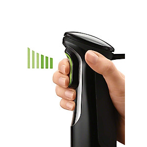 Braun 4-in-1 Immersion Hand Blender, Powerful 400W Stainless Steel Stick Blender, Variable Speed + 1.5-Cup Food Processor, Masher, Whisk, Beaker, Easy to Clean, MultiQuick MQ727