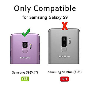 BENTOBEN Compatible Samsung S9 Case, Slim Fit Glow in The Dark Shockproof Hybrid Hard PC Soft TPU Bumper Drop Protective Girls Women Men Phone Cover for Samsung Galaxy S9 5.8", Purple Nebula