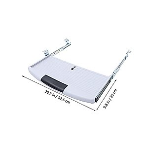NOLITOY 2 pcs computer keyboard case white drawer multifunction pencil case desk organizer drawer office keyboard drawer computer stand for desk Under Table invisible pen tray plastic