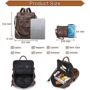 Mroede Backpack Purse for Women, Purse Backpack for Women, Womens Backpack Purse Shoulder Bag School Travel