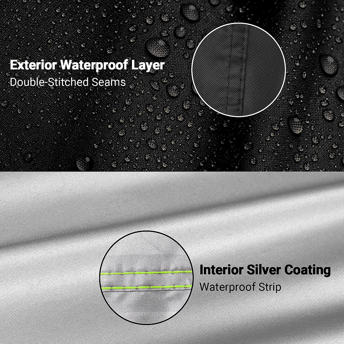 Favoto Bike Cover Outdoor Waterproof - Bicycle Cover for 2 bikes Windproof UV Snow Rustproof with Reflective Stripes Lock Hole Storage Bag for Mountain Road City Cruiser Bike, Green