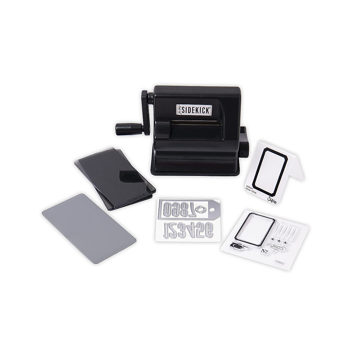 Sizzix Portable Manual Die Cutting & Embossing Machine for Arts & Crafts, Scrapbooking & Cardmaking, 2.5” Opening, One Size, Tim Holtz Sidekick Starter Kit