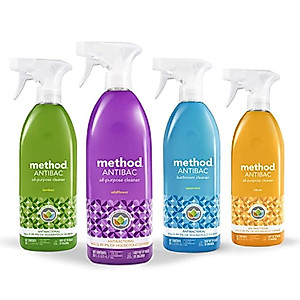 Method Antibacterial All-Purpose Cleaner Spray, Bamboo, Kills 99.9% of Household Germs, 28 Fl Oz (Pack of 4)