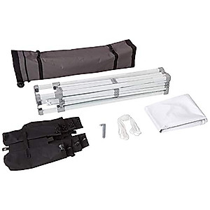 Amazon Basics Outdoor Pop Up Canopy with Wheeled Carry Bag, 10x10 ft, 8 Pegs and 4 Ropes, 4 Weighted Bags, White