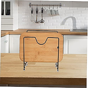 TIDTALEO Chopping Board Rack Kitchen Organizer for Pan Pot Lid Stand Baking Organizer Storage Pot Holders for Kitchen Cutting Board Storage Pan Lid Holder Carbon Steel Storage Box Pot Cover