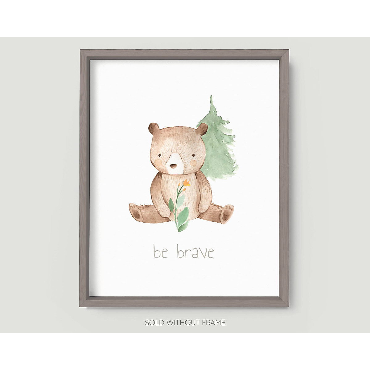 Woodland Baby Animals Nursery Wall Art Prints Room Decor - Set of 6 - Unframed (8 x 10 inches)