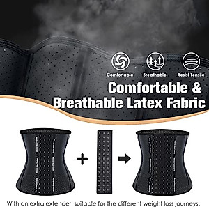 YADIFEN Corset Waist Trainer for Women, Latex Waist Cincher Workout Body Shaper Breathable Girdle Sport Belt