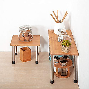 Ollieroo Kitchen Counter Storage Shelf, Bathroom Sink Counter Cabinet Organizer (Rectangle)