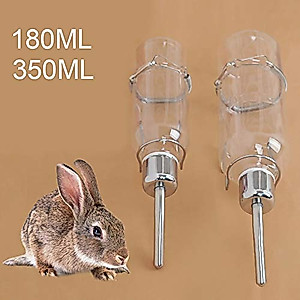 Opla3ofx Dog Drinking Bowl, Hamster Dispenser Bottle, Pet Automatic Water Bottle Drinker Rabbit for Small Animal Guinea Pig, Rabbit, Guinea Pig, Rat, Gerbil, Chinchilla Transparent Color-s S