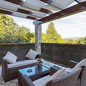 Balcony Privacy Screen Fence Cover,UV Protection Weather Mesh Balcony Shield for Garden Patio Outdoor Backyard (3' x 9.8')