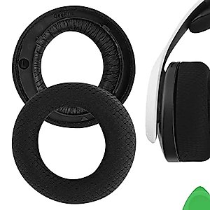 Geekria Comfort Mesh Fabric Replacement Ear Pads for Sony Playstation 5 Pulse 3D PS5 Wireless Headphones Ear Cushions, Headset Earpads, Ear Cups Repair Parts (Black)