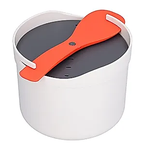 Microwave Rice Cooker,Microwave Rice Cooker Steamer,2L Microwave Cookware, Large Capacity Microwave Rice Cooker Steamer, Microwave Rice Makefor Rice, Pasta,Vegetables,Ramen