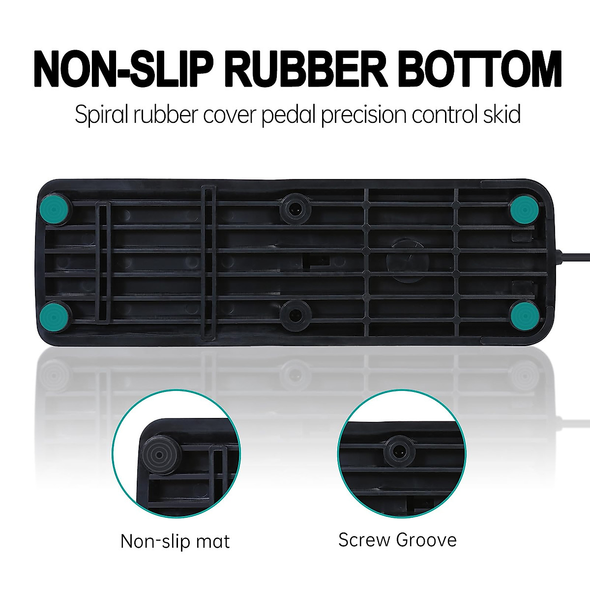 Aodsk Piano Sustain Pedal,Keyboard Sustain Pedal for Digital Piano With Polarity Switch and Anti-Slip Rubber Bottom For MIDI Keyboards,Digital Pianos,1/4'' (6.35mm) Input Plug