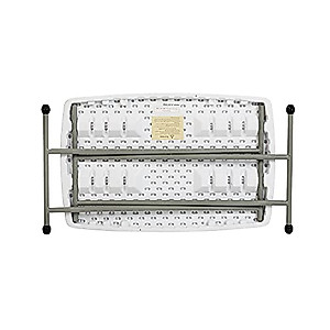 Flash Furniture Folding Table - Granite White - Height Adjustable - 30 Inch - TV Tray - Commercial Grade Laptop Table