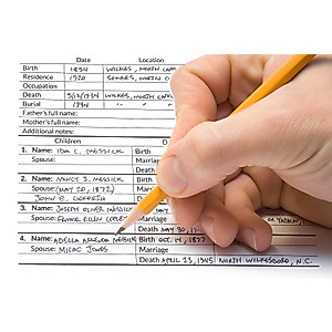 LARGE PRINT Two-Sided Family Group Sheets for Ancestry (30 Sheets) by EasyGenie | Archival-Quality Genealogy Forms