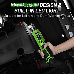 PHALANX Cordless Electric Ratchet Wrench Set, 50N.m/40Ft-lbs, 3/8" 12V Power Ratchet Tool Kit with 2 Packs 2000mAh Lithium-Ion Batteries and Fast Charger, Variable Speed Trigger, 9 Sockets