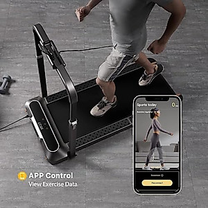 WalkingPad R2 Treadmill Running & Walking Folding Treadmill Manual Automatic Modes Foldable Walking Pad Non-Slip Smart LCD Display Fitness Equipment 0.5-7.5MPH (Black)