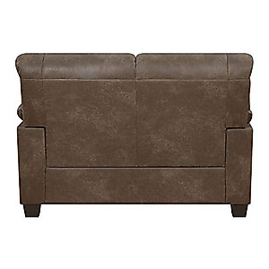 Meagan Padded Loveseat Brown