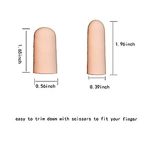 20 pieces Gel Finger Cots,Finger Protector, Silicone Finger Cap Finger Cover, Finger Support Sleeve for Trigger Finger, Hand Eczema, Finger Cracking and More