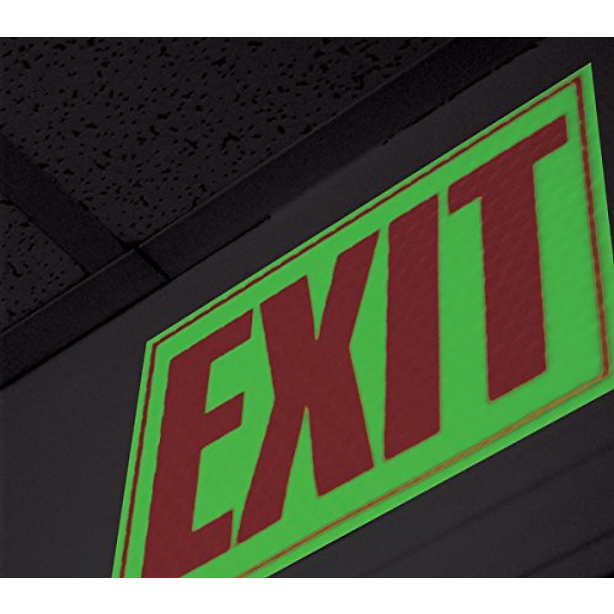 Cyalume Cyflect Glow in the Dark and Reflective Emergency Exit Sign, 8 Inches x 10 Inches, Adhesive Backing