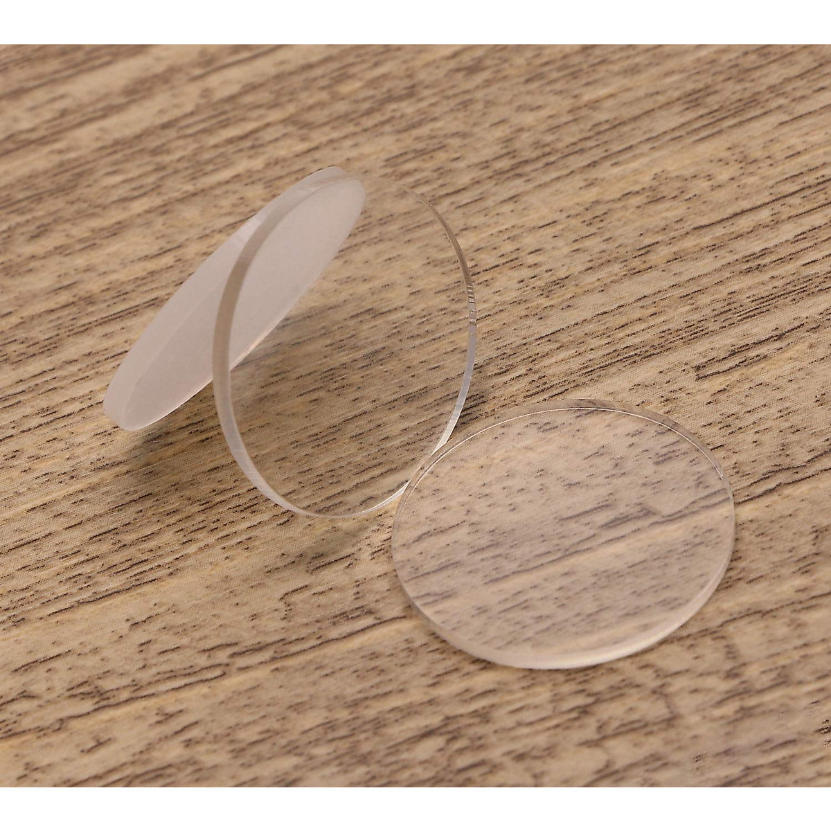 Tupalizy 1 Inch Clear Circular Acrylic Game Accessories Miniature Bases Flat Discs Counter Markers for Miniature Stands, Tabletop Decor, , Terrain Building and Cake Decoration, 1.5mm Thick, 25 Pack