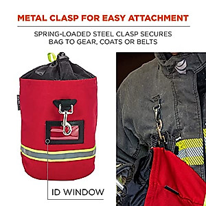 Ergodyne - 13081 Arsenal 5080L Fireman's SCBA Respirator Firefighter Mask Bag for air pack with Fleece Lining Red