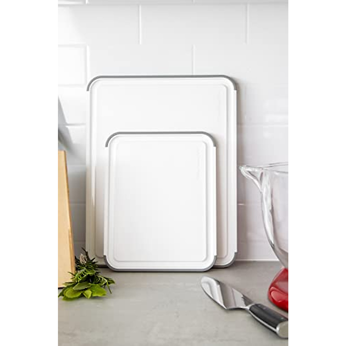 KitchenAid Classic 2pc Polypropylene Chopping Board Set, 20 x 25cm, 35 x 28cm