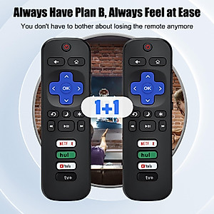 maqsai New Remote Control for R-KU -TV,Compatible TCL R-KU/Hisense R-KU/Onn R-KU/Sharp R-KU/Element R-KU/Westinghouse R-KU/Philips R-KU/Insignia R-KU/Jvc R-KU/RCA Smart TVs 【Pack of 2】