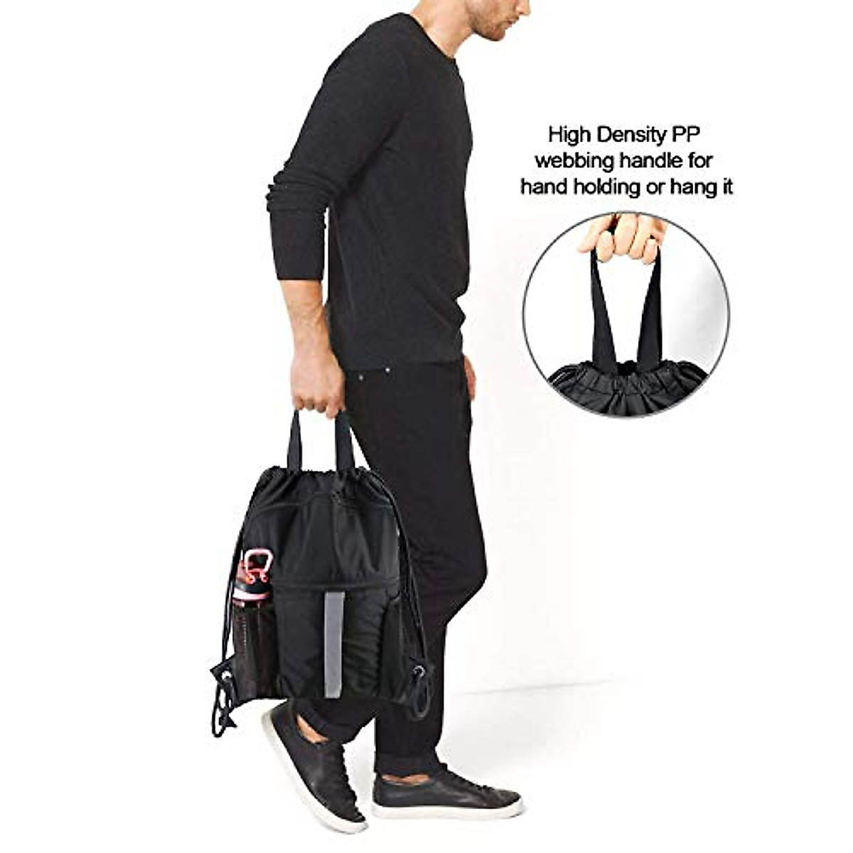 BeeGreen Drawstring Backpack Bag with Drawstring Backpack Sports Gym Bag for Women Men Children