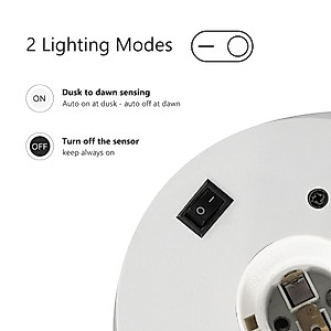 Inowel Porch Light White Dusk to Dawn Outdoor Wall Light,13in Large Exterior Lighting Fixture for House Garage Front Door,Waterproof Outside Hanging Lamp E26 Wall Mount Lantern(Bulb Not Include)