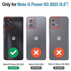 Antsturdy Compatible with Motorola Moto G Power 5G 2023 case Wallet with Card Holder for Women Men Phone case RFID Blocking PU Leather Flip Cover Strap Zipper Credit Card Slots,Blue