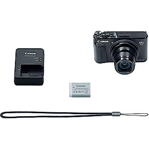 Canon PowerShot SX740 HS Digital Camera Bundle (64GB + Spare Battery Bundle, Black)