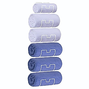 Bextsrack Towel Rack Wall Mounted Metal Wine Rack Towel Holder Organizer for Storage of Bathroom Towels, Washcloths, Hand Towels, White