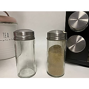 ALL GREEN Butter Dish with Lid and Knife Stainless Steel Metal Saucer with Unbreakable Clear Plastic Lid Covered Butter Dish Deluxe Butter Keeper Container & Spreading Knife(Clear+Salt+Pepper)