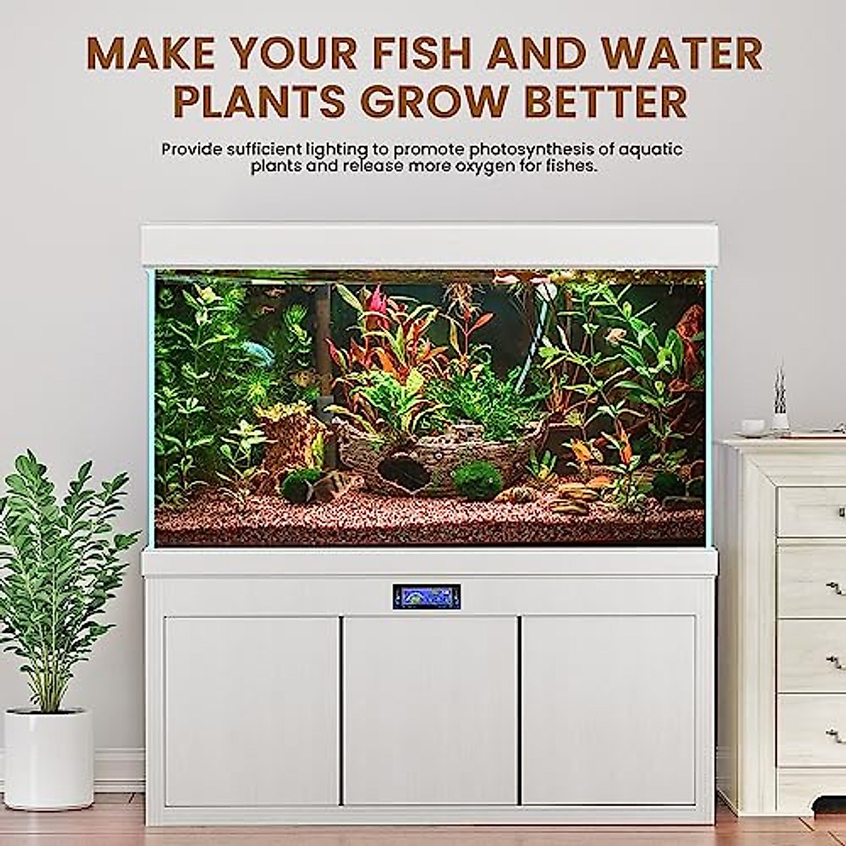 Aluxcia E26 Aquarium Light Bulb Warm White 3000K,2-Pack(Remove/Bypass The Ballast)