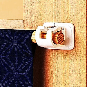 BEYST Self Adhesive Hooks Curtain Rod Bracket Pole,2/8 PCS Drapery Hook Holders Wall Brackets & Fixings Rod Holder Adhesive Rod Hooks for Home Bathroom