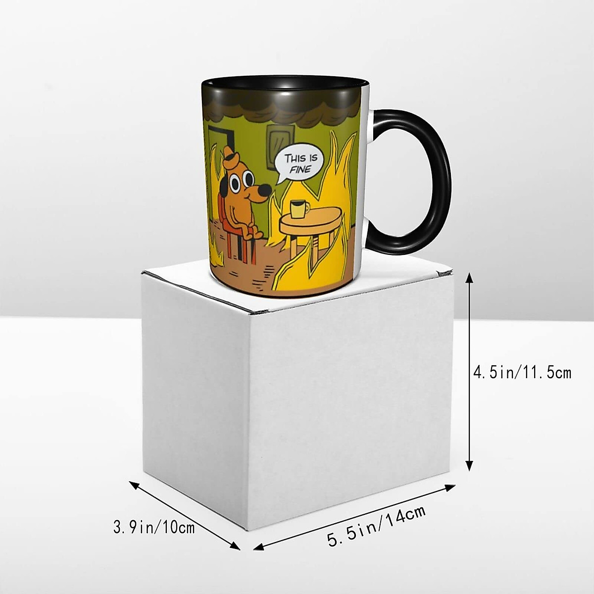 POOTRY This Is Fine Dog Mugs Funny Coffee Mug Can Be Used To Decorate The Table. It's A Good Gift for Men And Women Are Good Choices For Drinking Water At Home And Office,11 Ounce