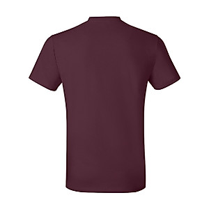 Hanes mens Nano Premium Cotton T-shirt (Pack of 2) T Shirt, Maroon, XX-Large US