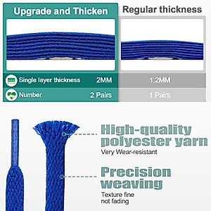 DELELE 2 Pair 24 inch Flat Shoe laces 5/16" Wide Shoelaces for Athletic Running Sneakers Shoes Boot Strings White